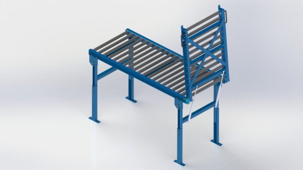 GRLG1418 Gas Cylinder Assisted Hinged Gate Gravity Roller Conveyor ...