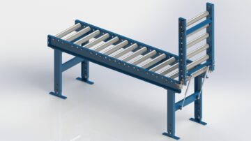GRLG2511 Gas Cylinder Assisted Hinged Gate Gravity Roller Conveyor ...