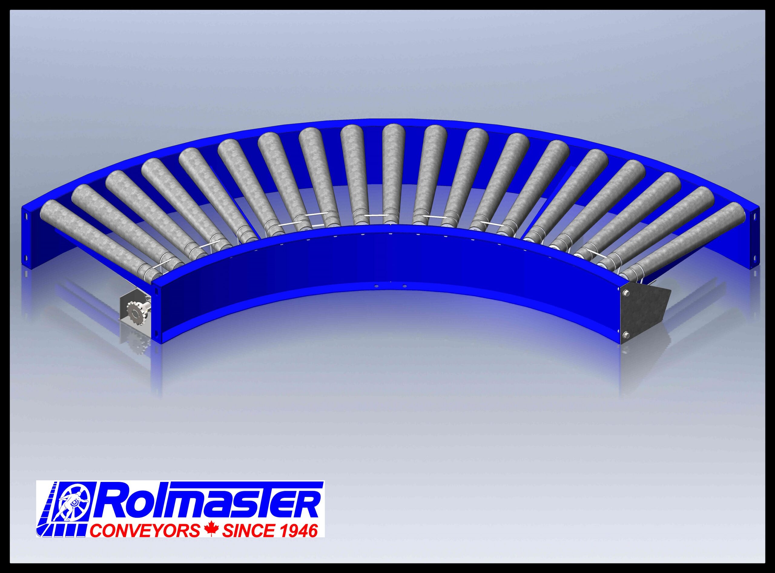 LSC – T16925P Line Shaft Curve Conveyor - Rolmaster Conveyors